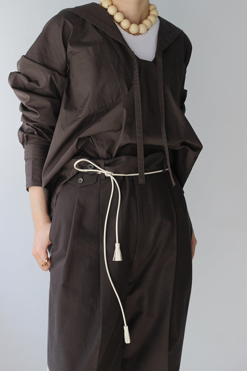 WRYHT "LEATHER STRINGS BELT" (black/bone) – lillt-store