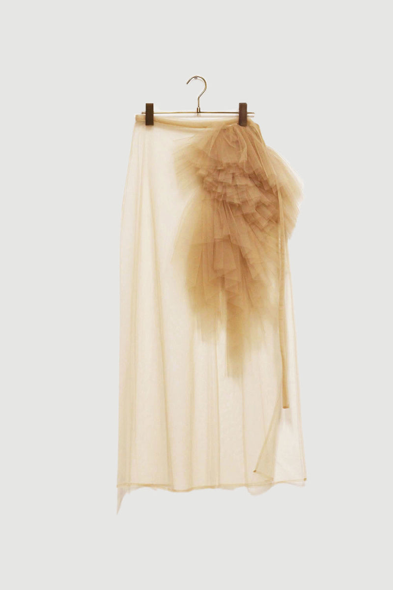 MARGE "tulle decorative wrap skirt" (beige) – lillt-store